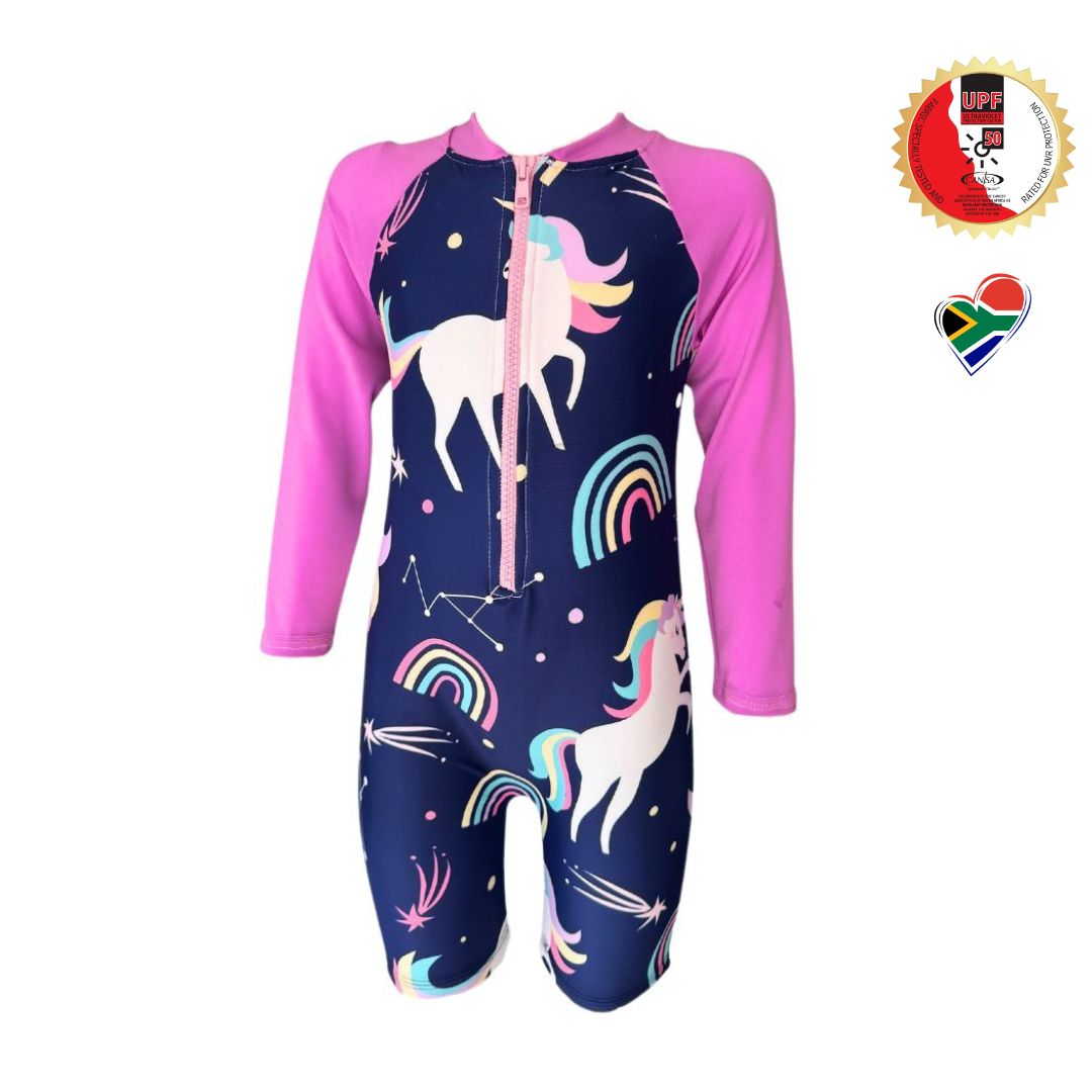Girls Unicorns Kids Swimsuit One-Piece|UPF50+ Swimwear|Moosel